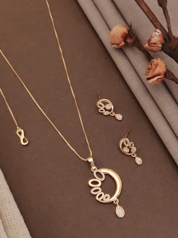 Vihaa Jewellery stainless steel gold plated chain pendal for women and ...