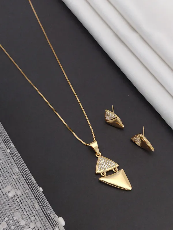 Vihaa Jewellery stainless steel gold plated chain pendal for women and ...