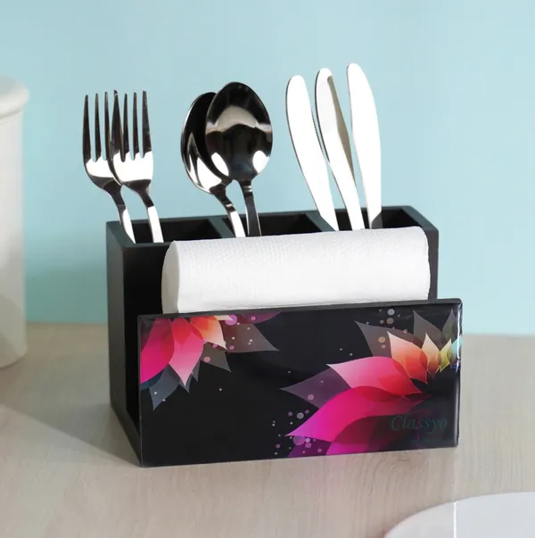Classyo Classyo Spoon Stand for Kitchen, Tissue and Cutlery Holder for ...