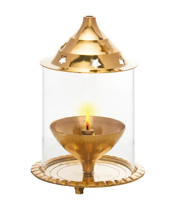 Classyo Brass Akhand Diya for Puja with Borosilicate Glass cover Price ...