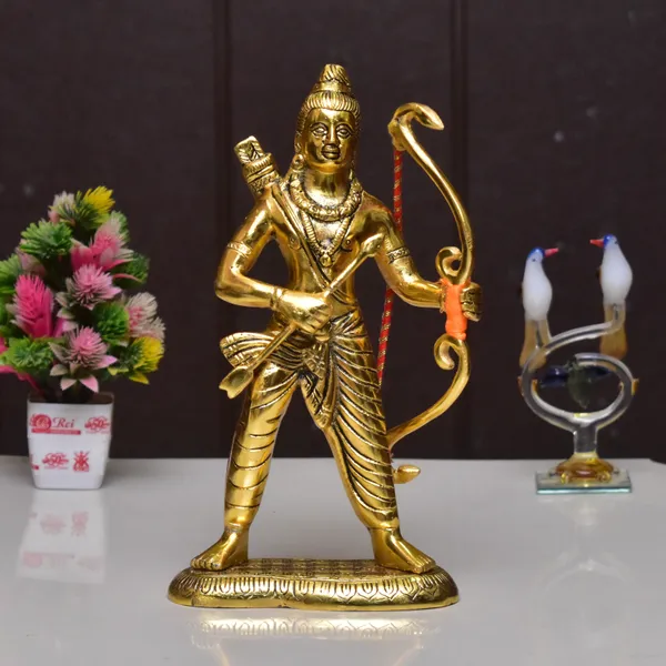 Kridaykraft Metal Lord Shri Ram JI Statue for Pooja Room Mandir Temple ...