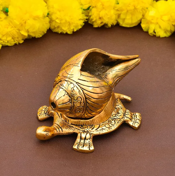Kridaykraft Shank Kachhua Stand Turtle for Vastu Feng Sui,Kachua Yantra ...