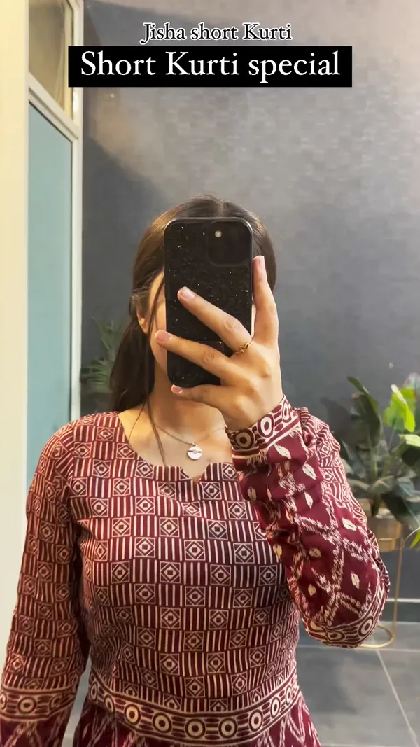 SAMVRITA Cotton Printed New Womens Straight Short Kurtis With Lining ...