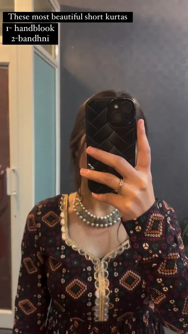 SAMVRITA Brown Cotton Handblock Short Kurti Price in India - Buy ...