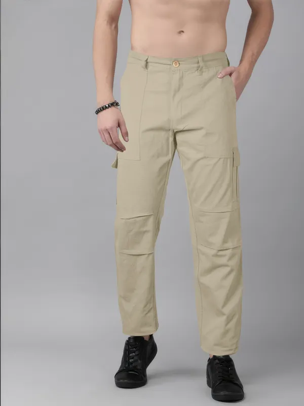 Just Black Men's Quodroy Cream Cargos Price in India - Buy Just Black ...