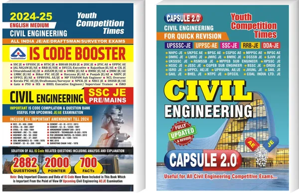 Yctbooks English Medium) CIVIL Engineering IS CODE BOOSTER + Civil Engineering Capsule 2.0 (2024 ...