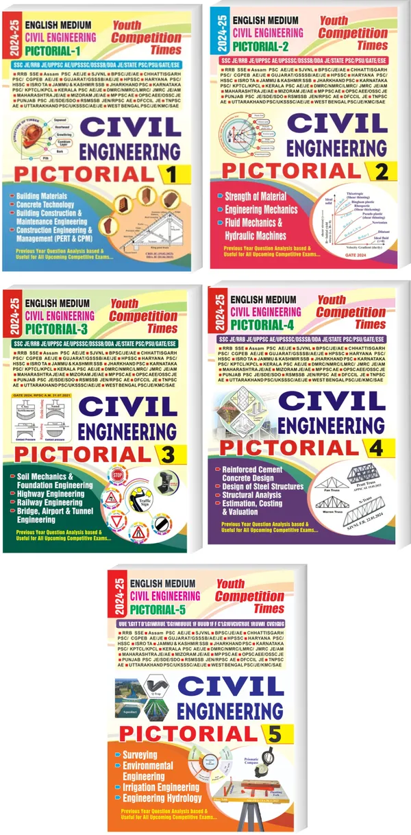 Yctbooks English Medium) Civil Engineering Pictorial Volume-1, 2, 3, 4 ...
