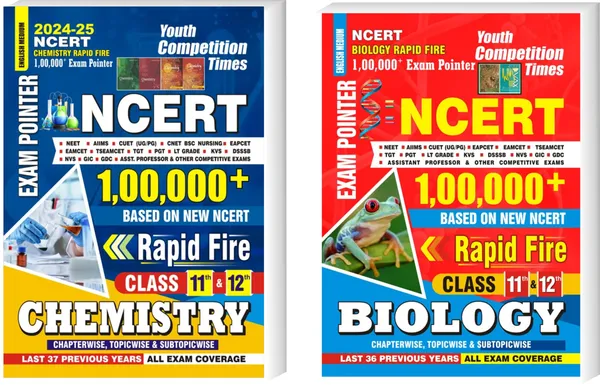 Yctbooks POD) English Medium) NCERT Rapid Fire Class 11+12 Chemistry + Biology Exam Pointer ...