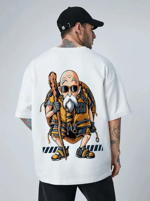 Rarescape Hermit Hoodwink: Master Roshi's Zen-Printed Oversized Tee ...