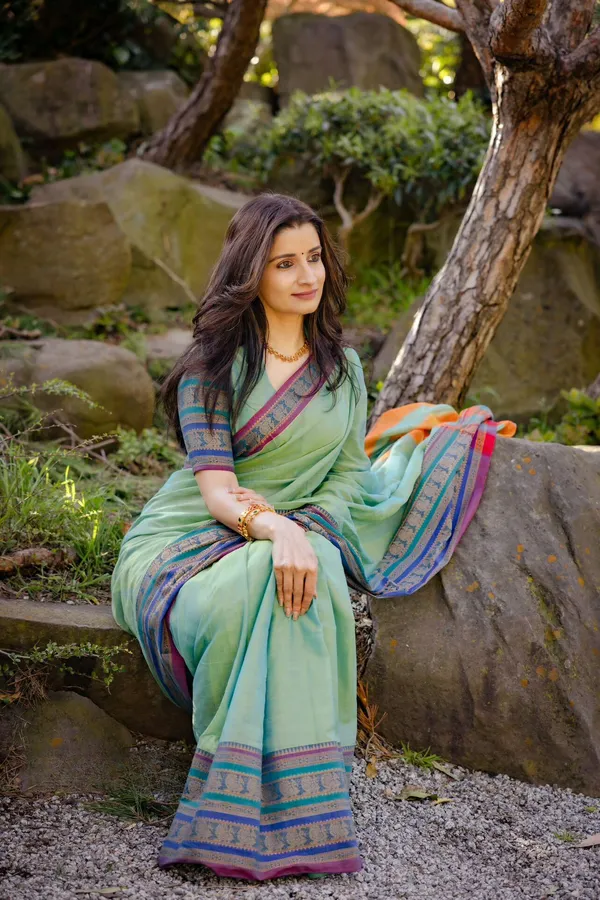 DEVIKA TEXTILES Shravvya Narayanpeth Pure Mercerised Cotton Saree With ...