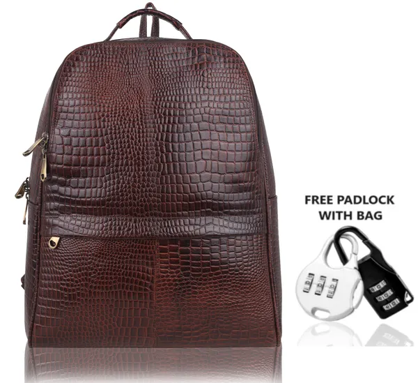 DA LEATHER VILLA Top Grain Natural Leather Laptop Backpack Bag For Men ...