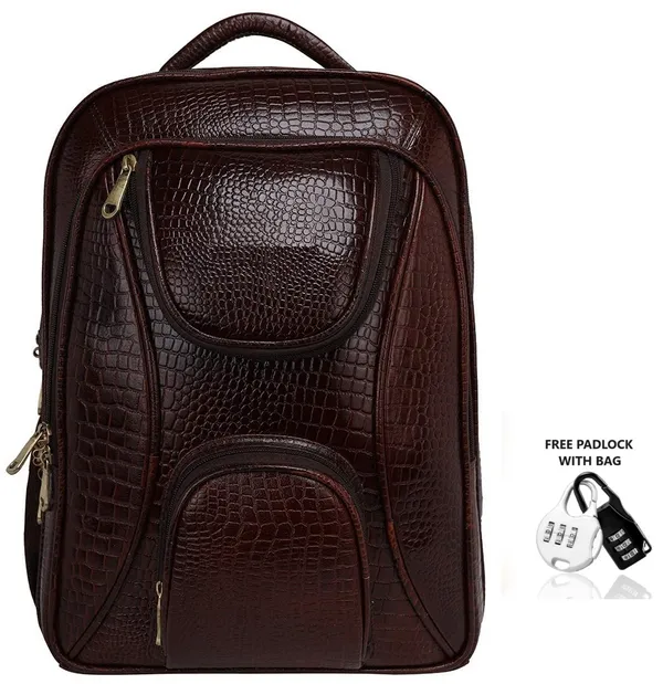 LEATHER VILLA Top Grain Natural Leather Laptop Backpack Bag For Men ...