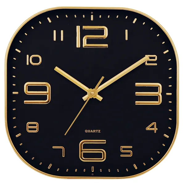 MASSTONE Gold Designer Square Shape Wall Clock (20inch X 30.5cm) Price ...