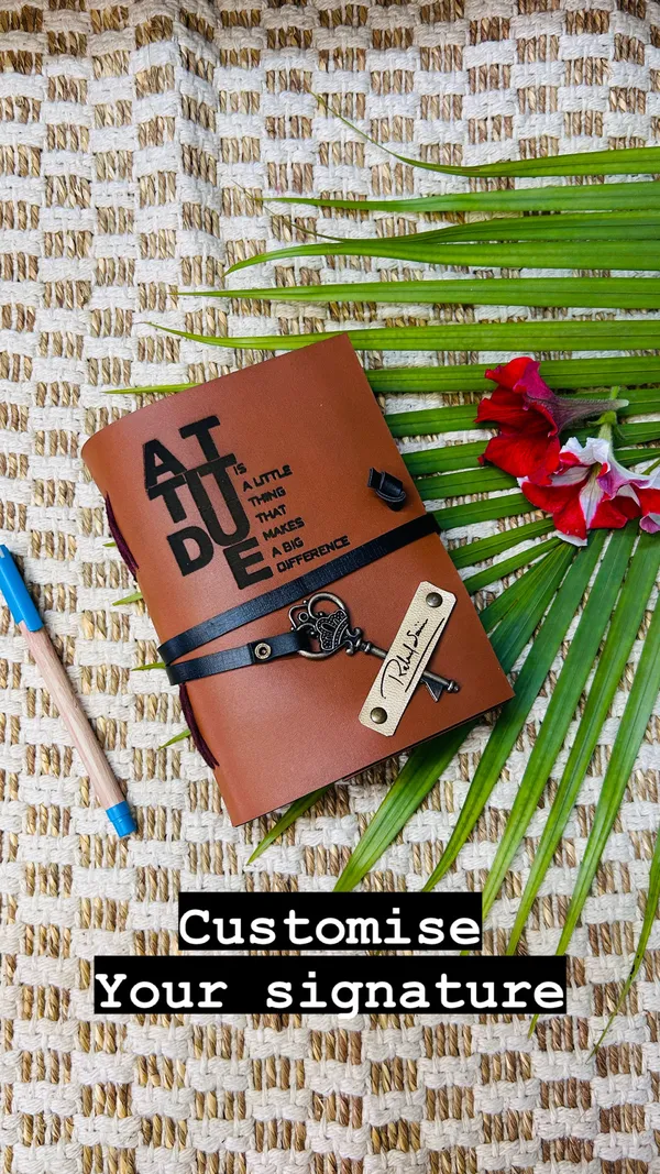 Dikraft India Customize Signature Journal with Attitude quote and Key ...