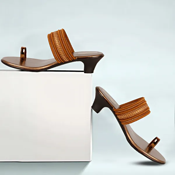 TWINSSHOE Trendy Casual Ethnic Angutha Heels (Antique) Price in India ...