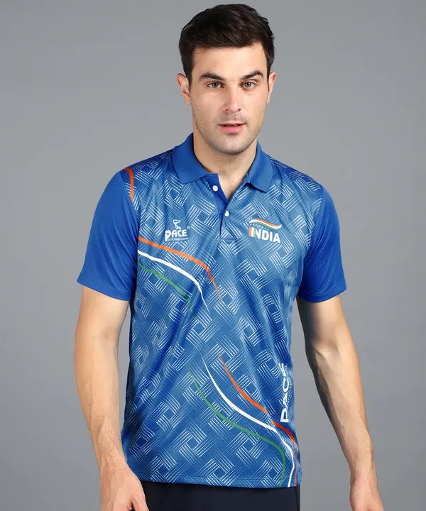 Pace International Teal Blue Polo T-Shirt For Men Price in India - Buy ...
