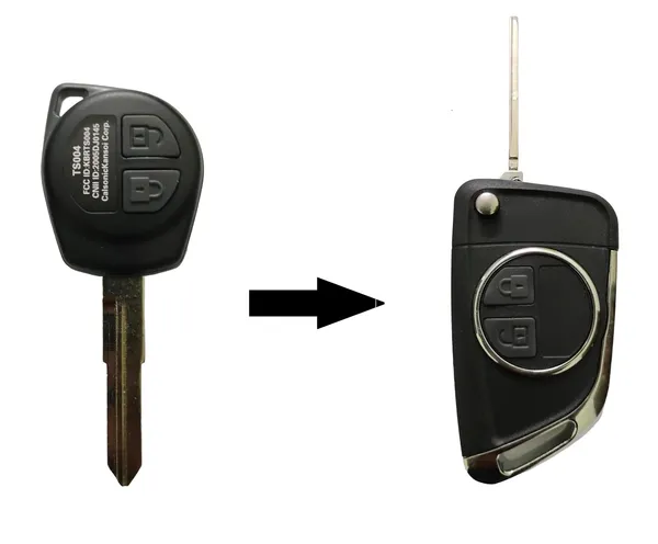 Abundance Genuine 2 Button Flip Key Replacement Compatible for Maruti ...
